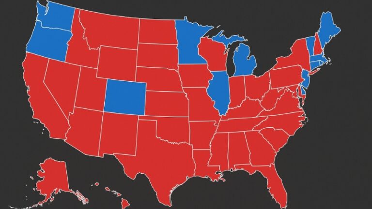 Red vs. Blue States and the Shifting US Political Map in 2025 - North ...